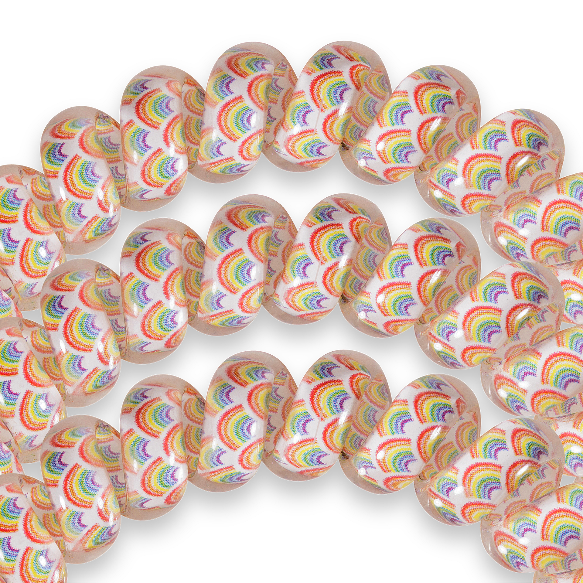 Spiral Hair Coils | Large | Rainbow Daze Hair Ties – Initial Inspiration