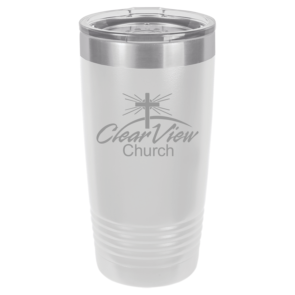 Clear View Church Engraved Tumbler – Initial Inspiration